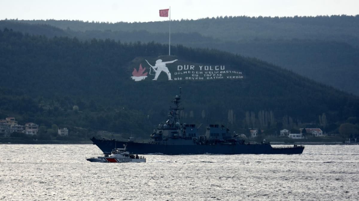 ABD savaş gemisi 'USS Porter', Çanakkale Boğazı'ndan geçti