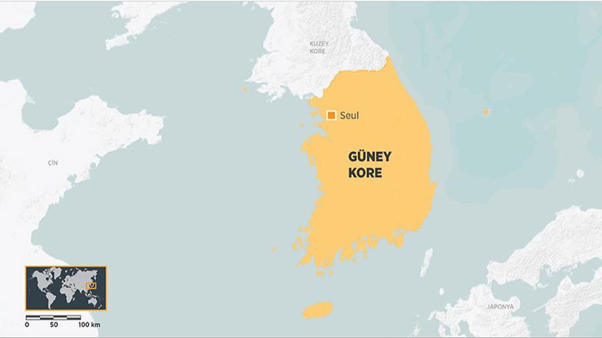 Güney Kore, Kore Boğazı yakınlarında yaklaşık 3 bin tonluk yük gemisine ...